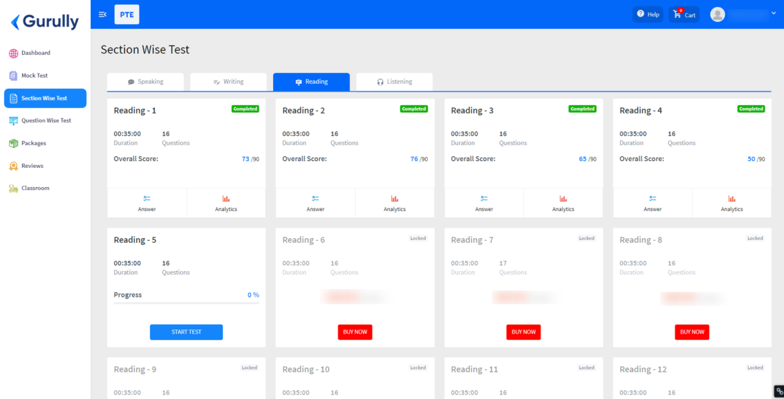 How Gurully Mock Tests Works & Way to avail Free PTE Mock Test in 2022